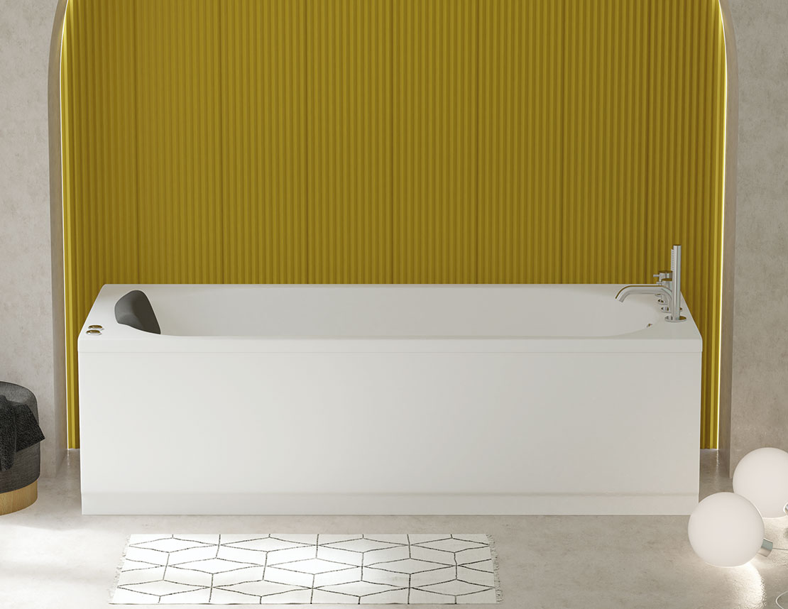 BAIGNOIRE SERENA 180X80 BLANC SIMPLE – CityTiles